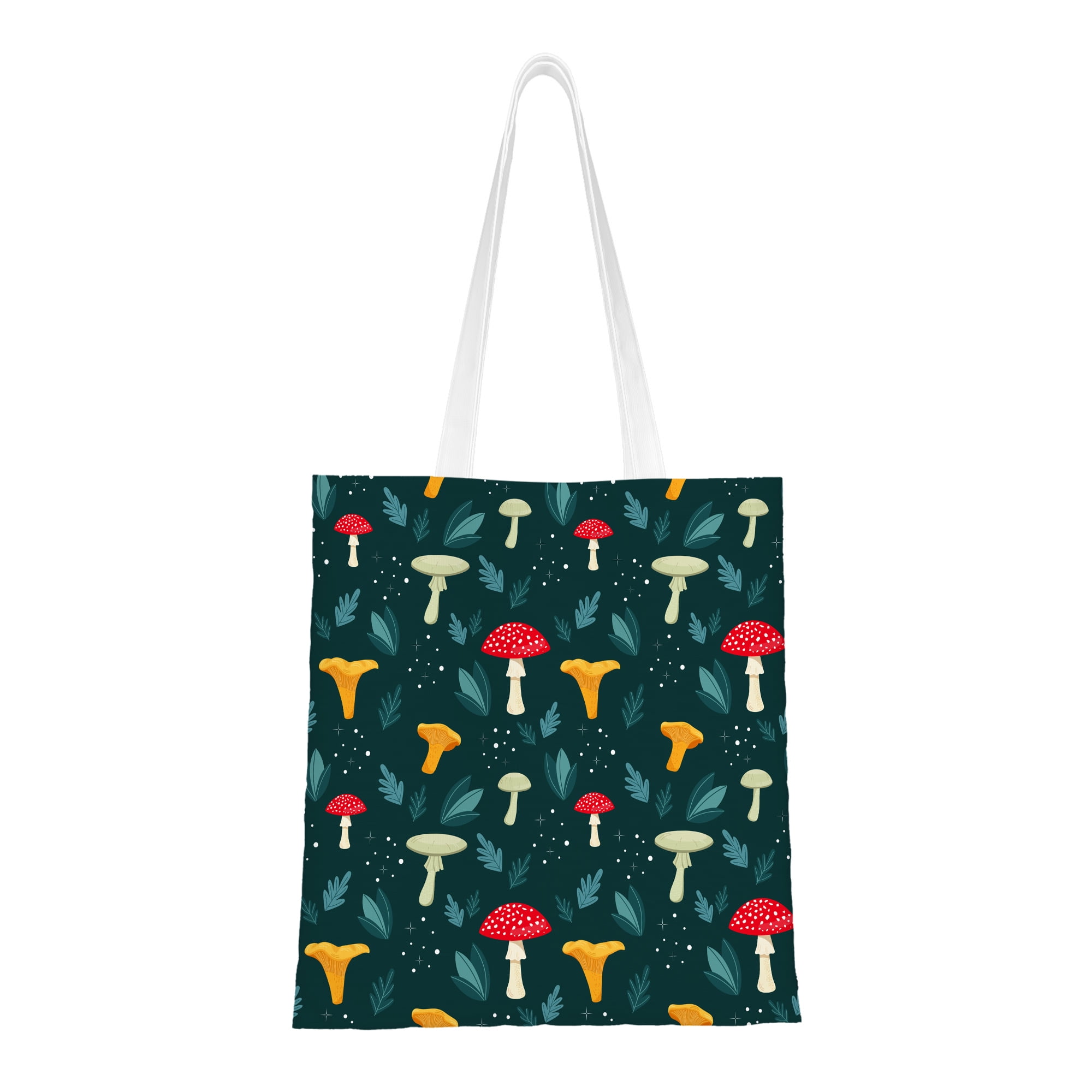 Canvas Hand-held Bag Mushroom Aesthetic for Women, Reusable Shopping ...