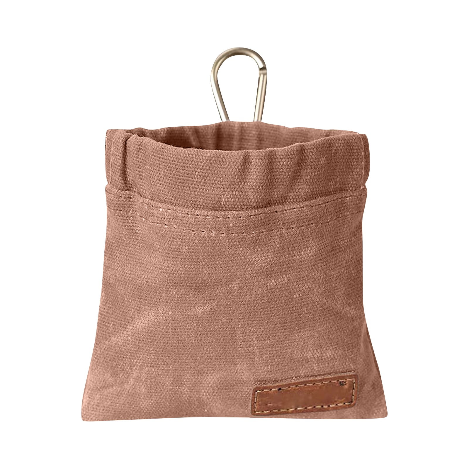 Canvas Hanging Storage Pouch with Metal Clip, Durable Small Organizer ...