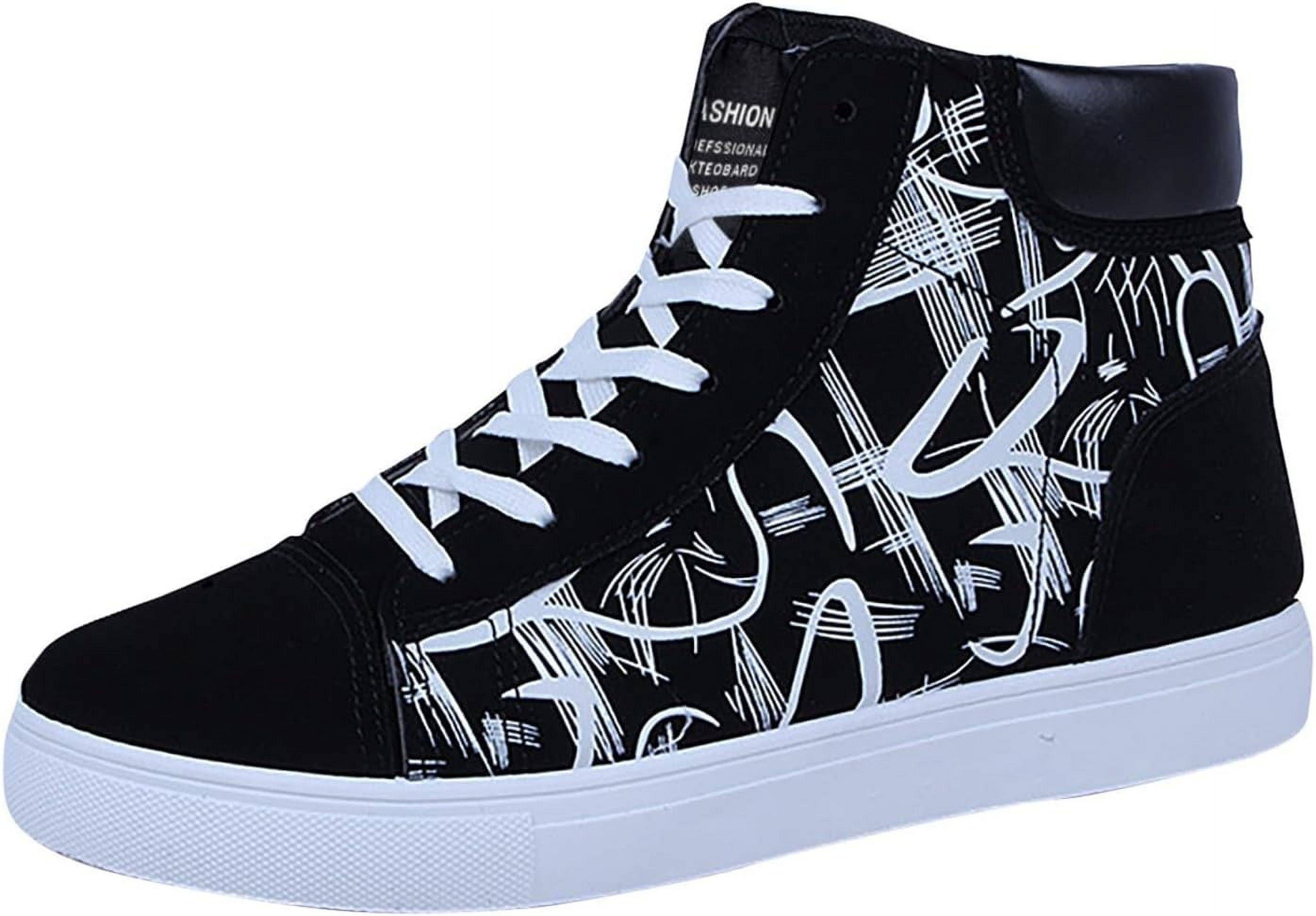 Canvas High Tops Walking Shoes Slip On Ankle Support Flat Sneaker for ...