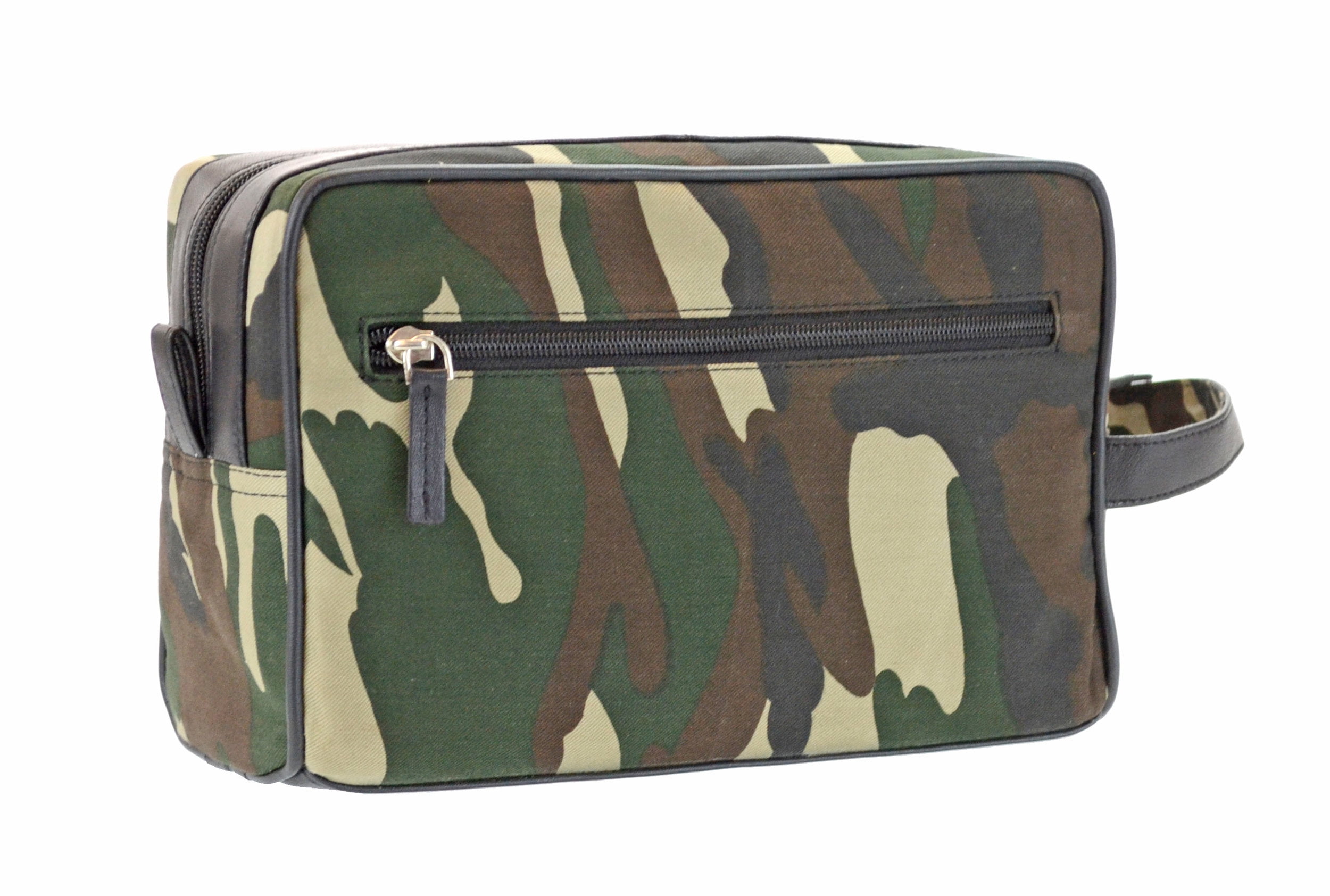 Canvas/ Leather Top-Zip Shave Kit - Walmart.com