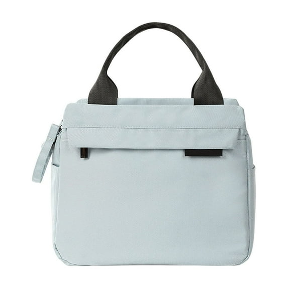 Canvas Lunch Bag - Insulated Tote Bag with Shoulder Strap - Reusable ...