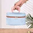 Canvas Makeup Bag With Handle - Toiletry Organizer With Brush Holder ...
