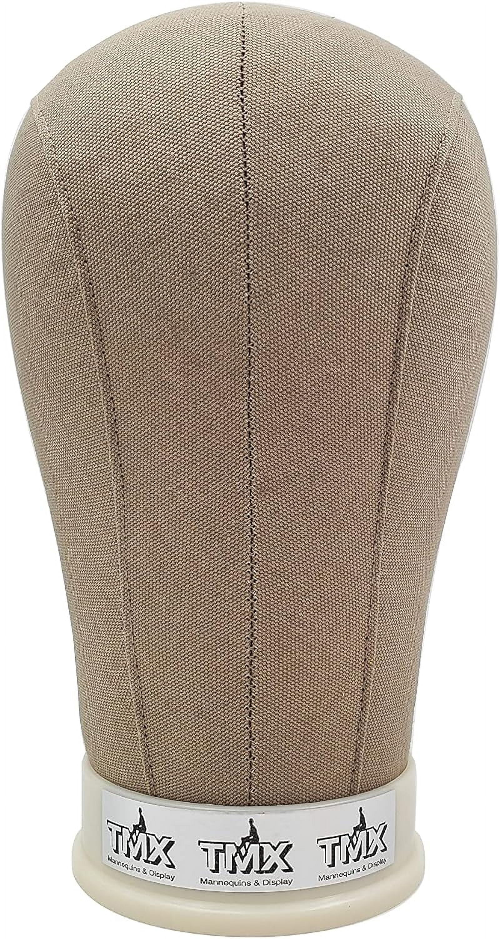 Canvas Mannequin Wig Head 100% Cork for Wig Making, Weave (21"-10 ...