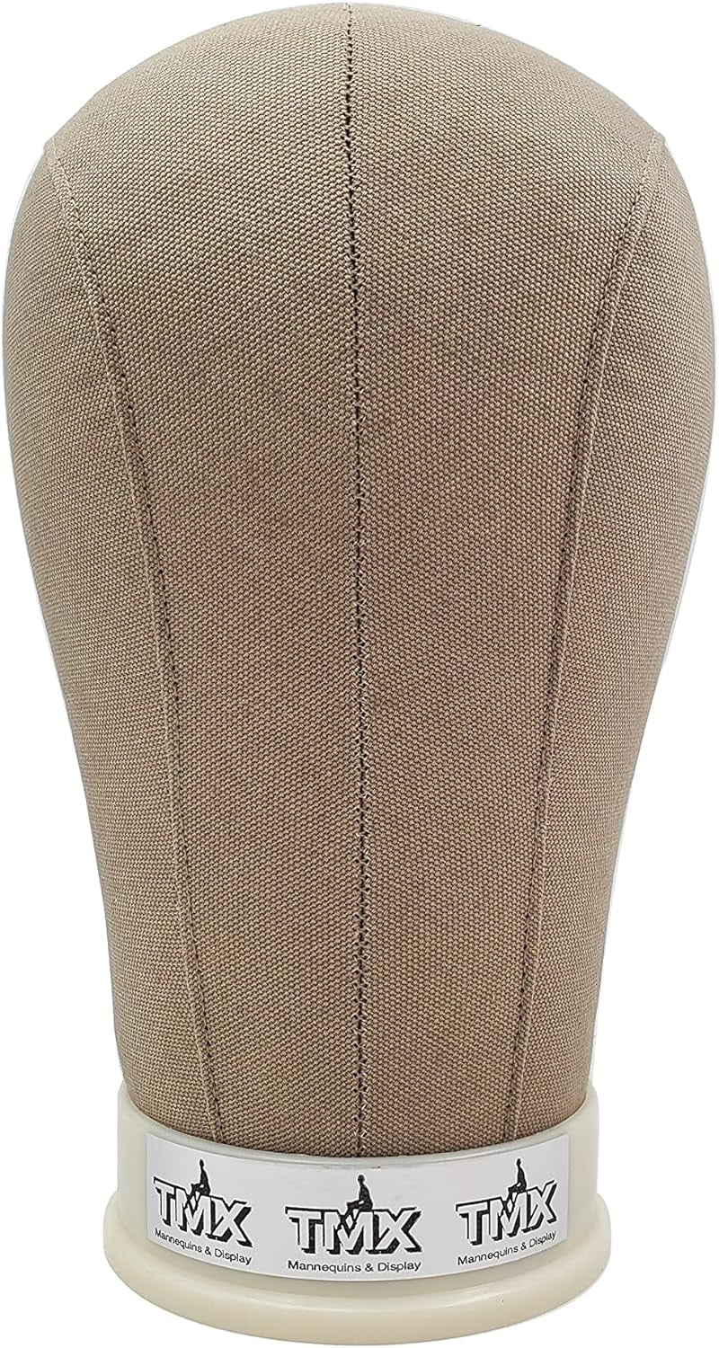 Canvas Mannequin Wig Head 100% Cork For Wig Making, Weave (21"-10 ...