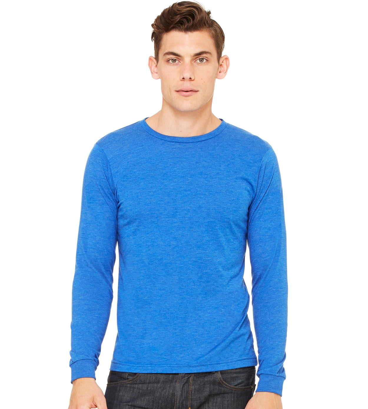 Canvas Men's 4.2 oz. Filmore Long-Sleeve T-Shirt 3501 Small True Royal ...