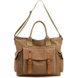 Canvas Messenger Bag Vintage Crossbody Shoulder Hobo Bag with Pockets ...