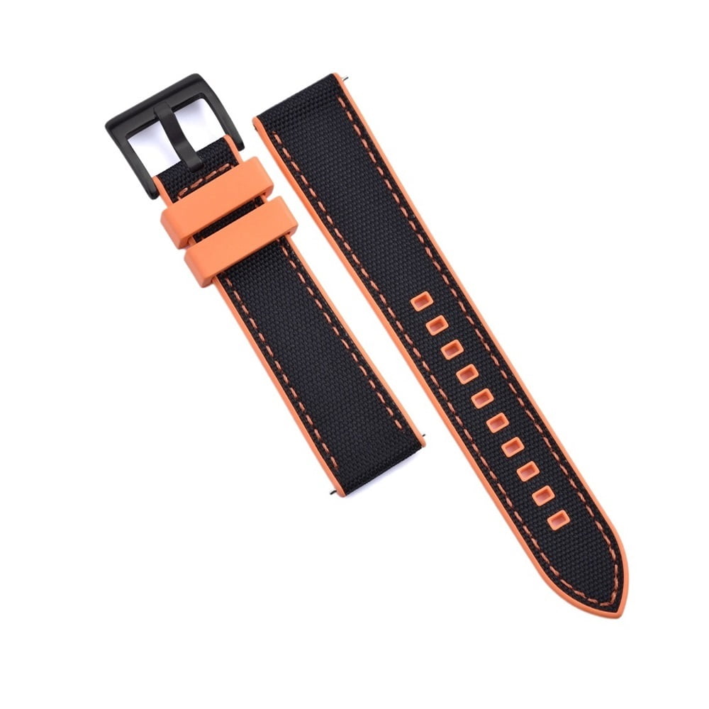 Canvas Nylon Watch Strap 20mm 22mm Wristband Waterproof Diving Quick ...