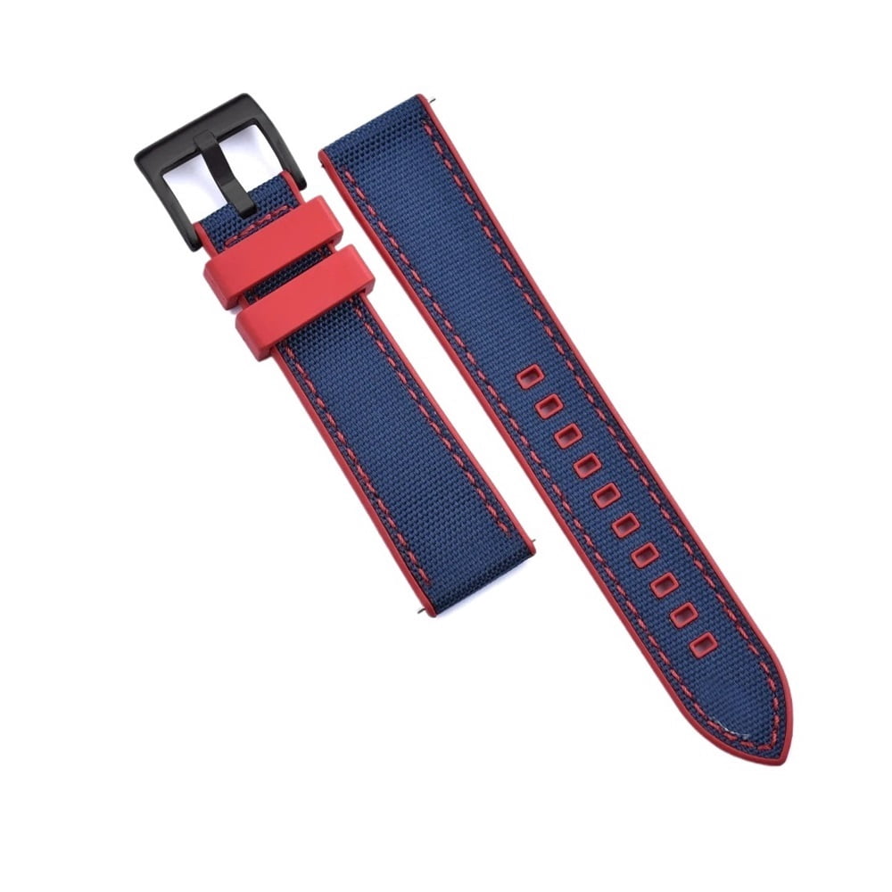 Canvas Nylon Watch Strap 20mm 22mm Wristband Waterproof Diving Quick ...