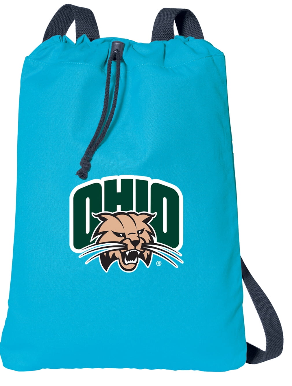 Canvas Ohio Bobcats Drawstring Backpack Aqua Natural Cotton Ohio ...