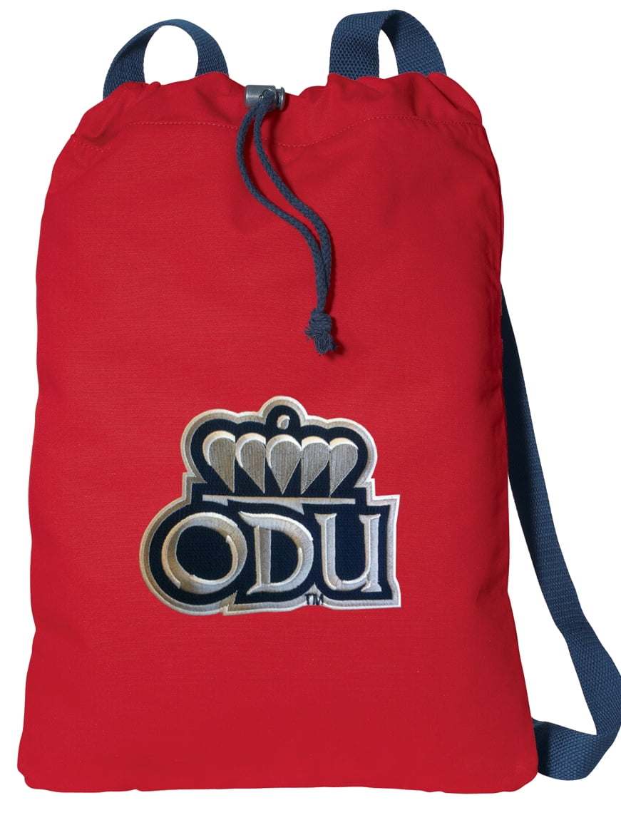 Canvas Old Dominion University Drawstring Bag DELUXE ODU Backpack Cinch ...