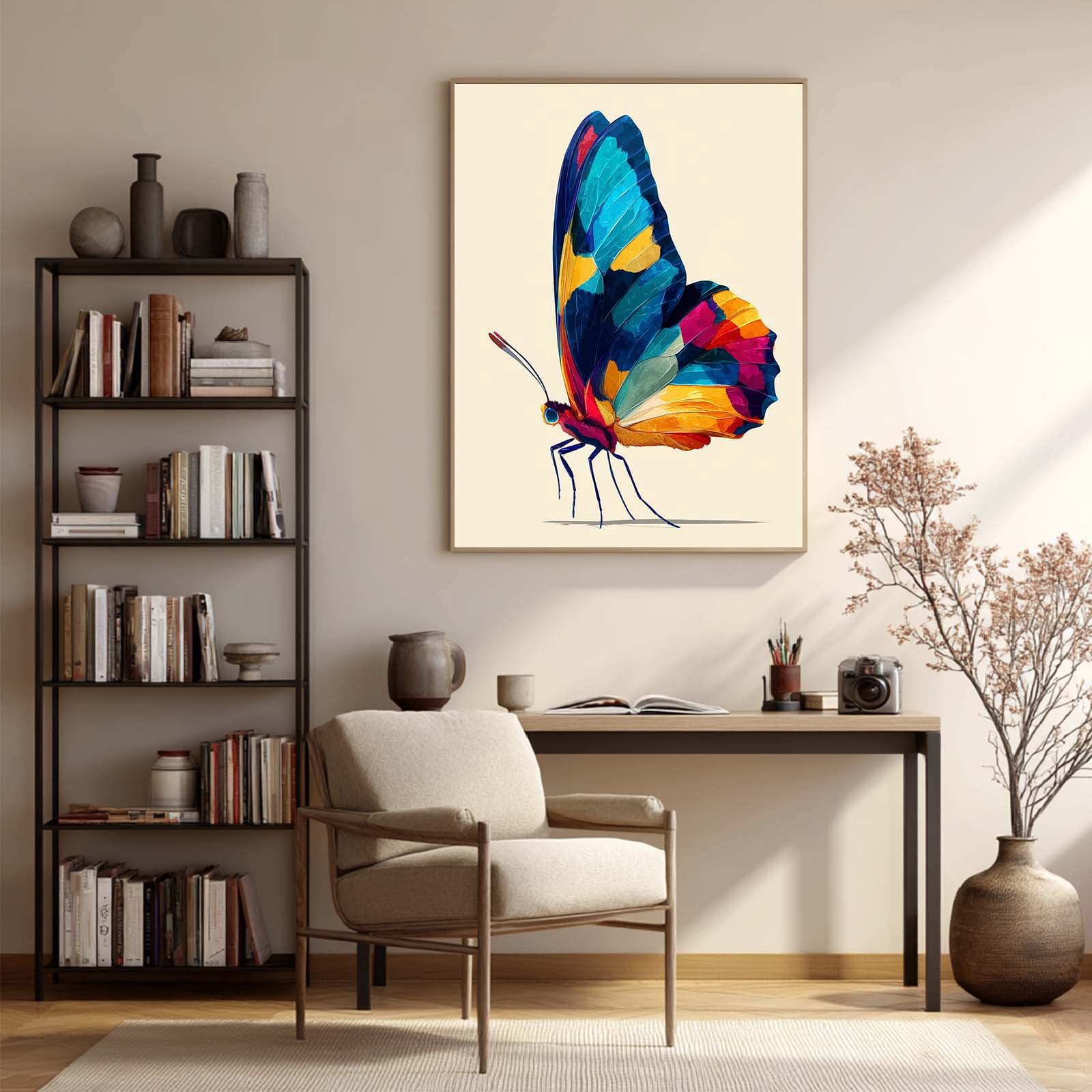 Canvas Painting Abstract Colorful Butterfly Wall Art Pictures for ...
