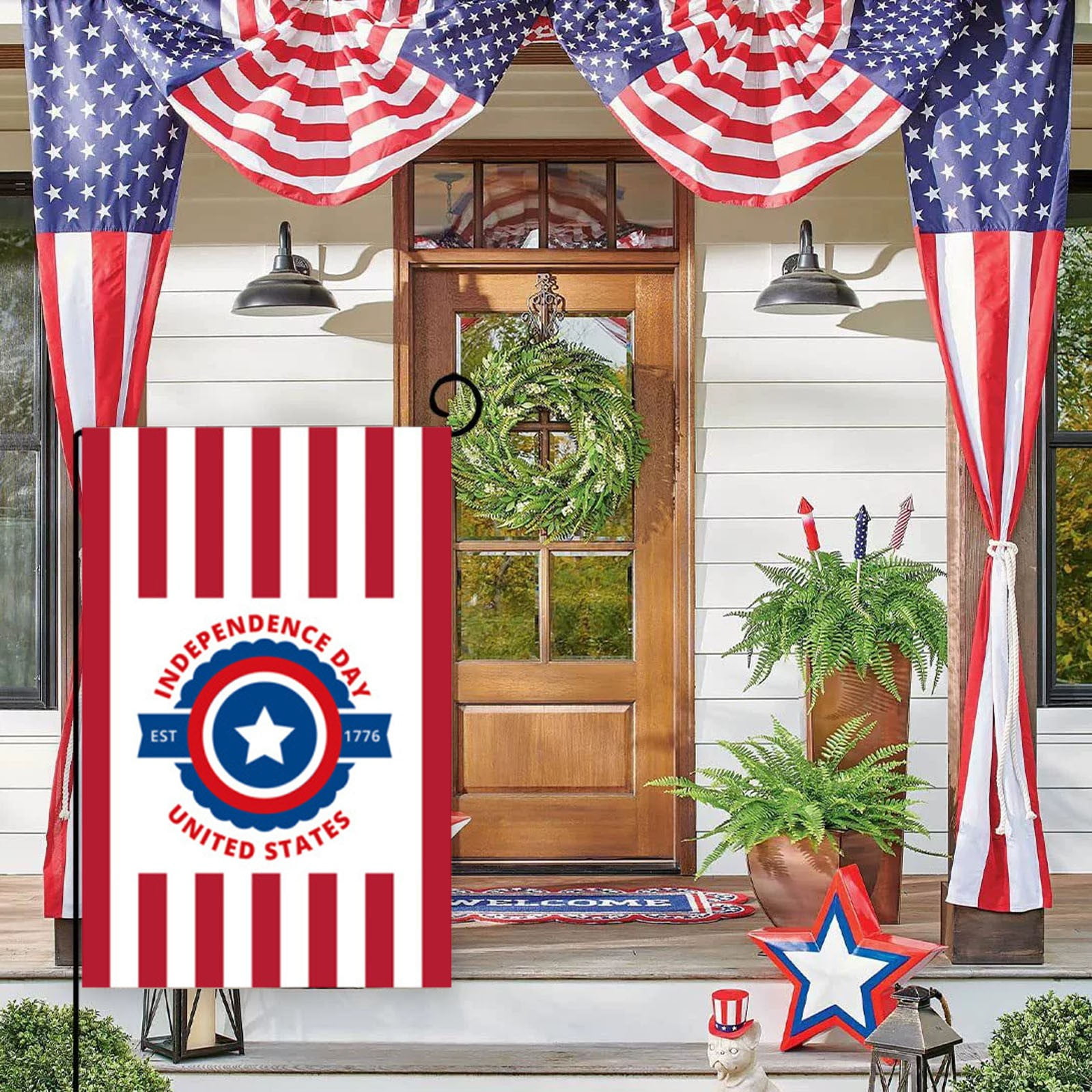 Canvas Patriotic Wall Art Paintings & Prints Flag Draped Liberty Statue ...