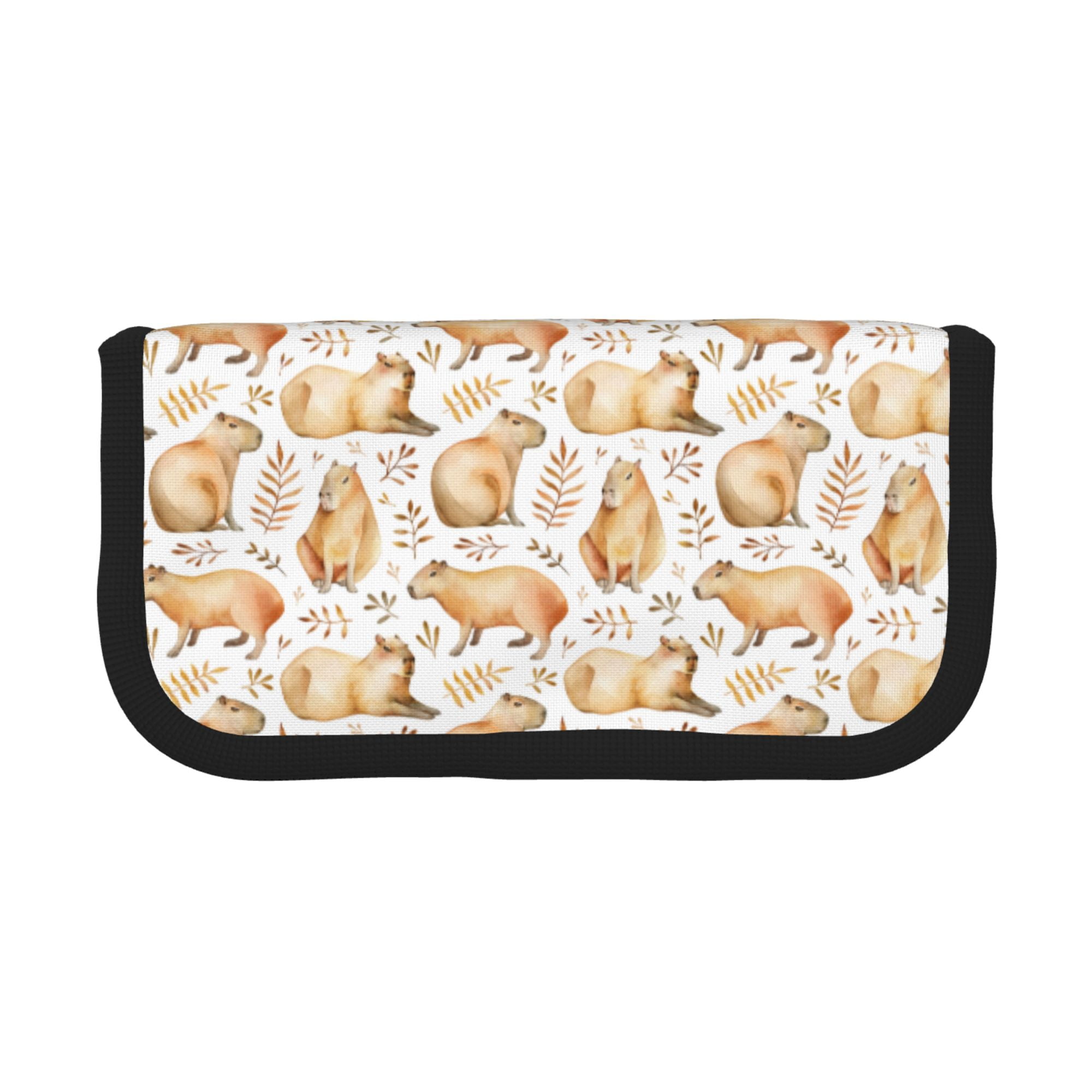 Canvas Pen Case Adorable Capybara Large Capacity Pencil Pouch Office ...