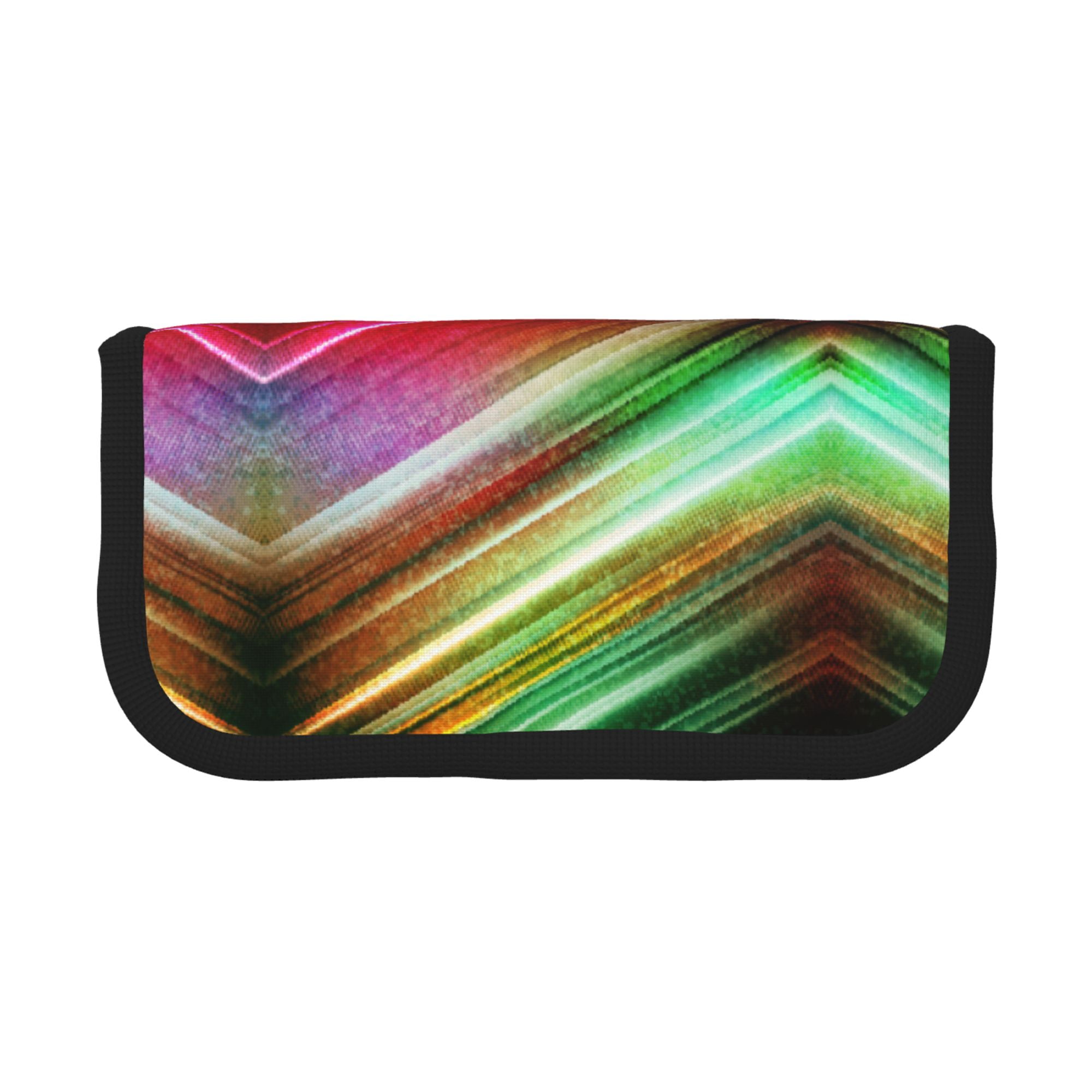 Canvas Pen Case Colorful Wave Dot Background Large Capacity Pencil ...