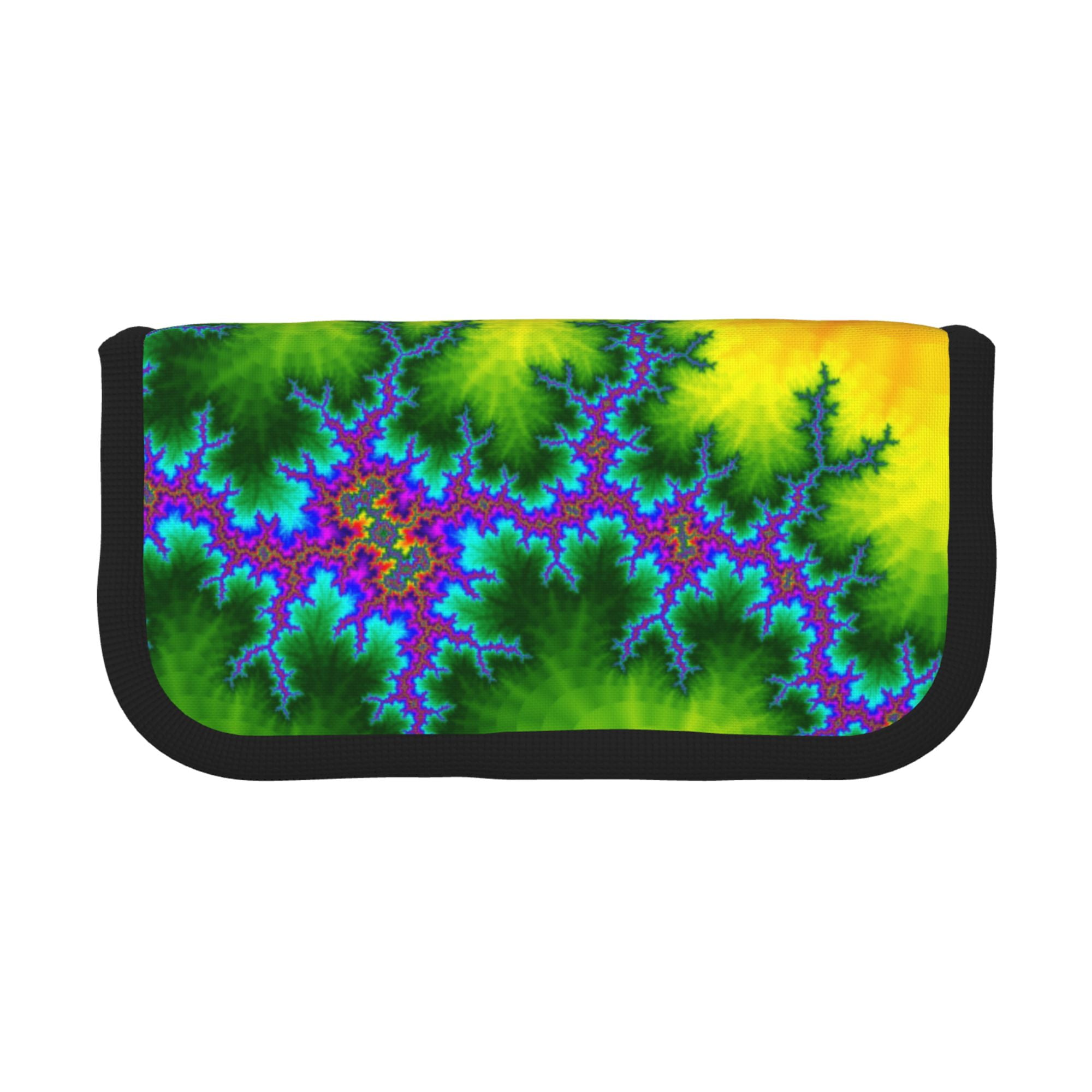 Canvas Pen Case Digital Fractal Background Large Capacity Pencil Pouch ...