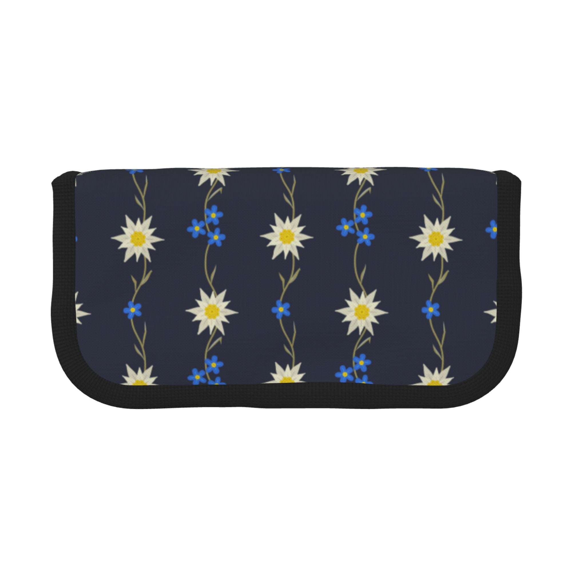 Canvas Pen Case Floral Hand-Drawn Edelweiss High Mountain Silver Plant ...