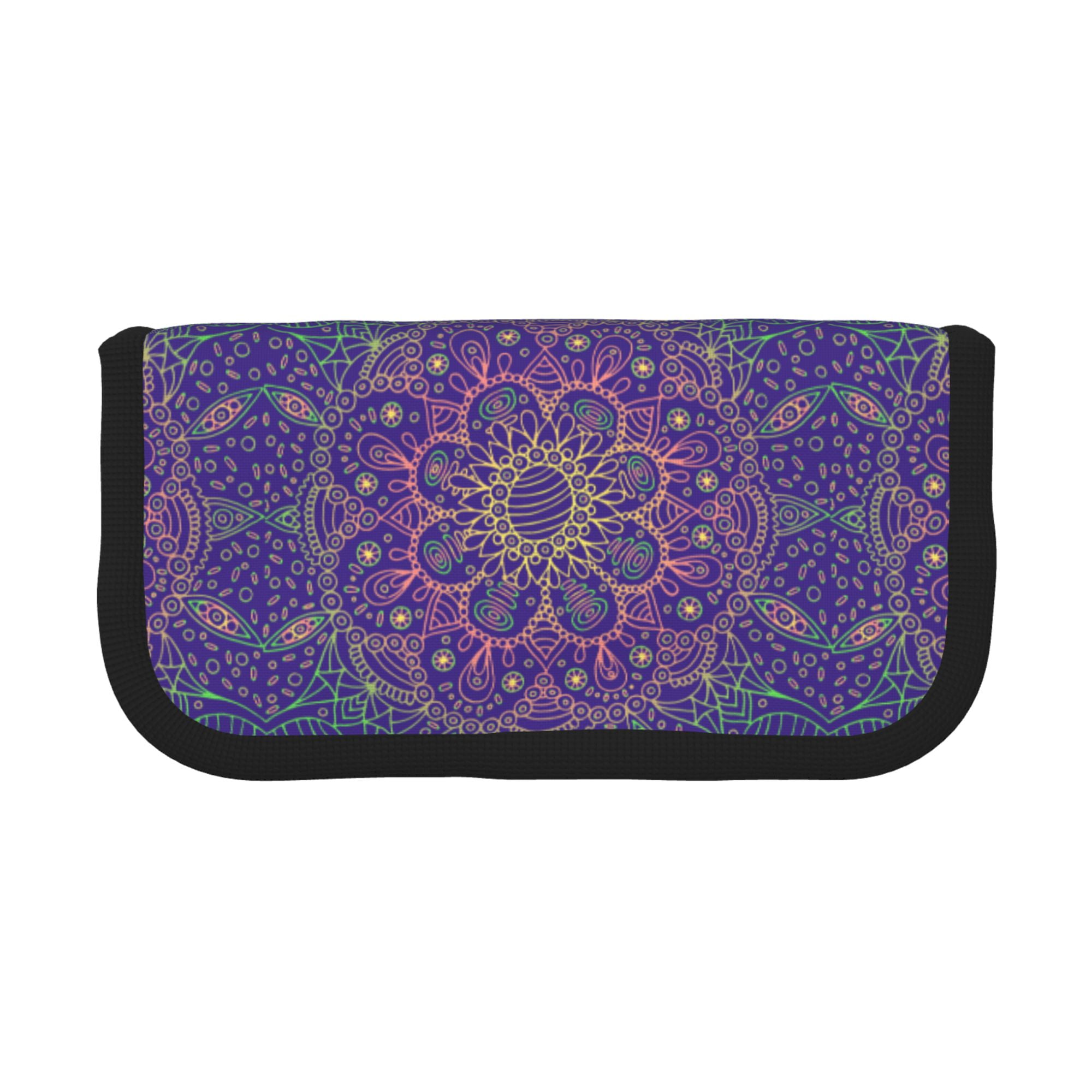 Canvas Pen Case Mandala Pattern Large Capacity Pencil Pouch Office ...