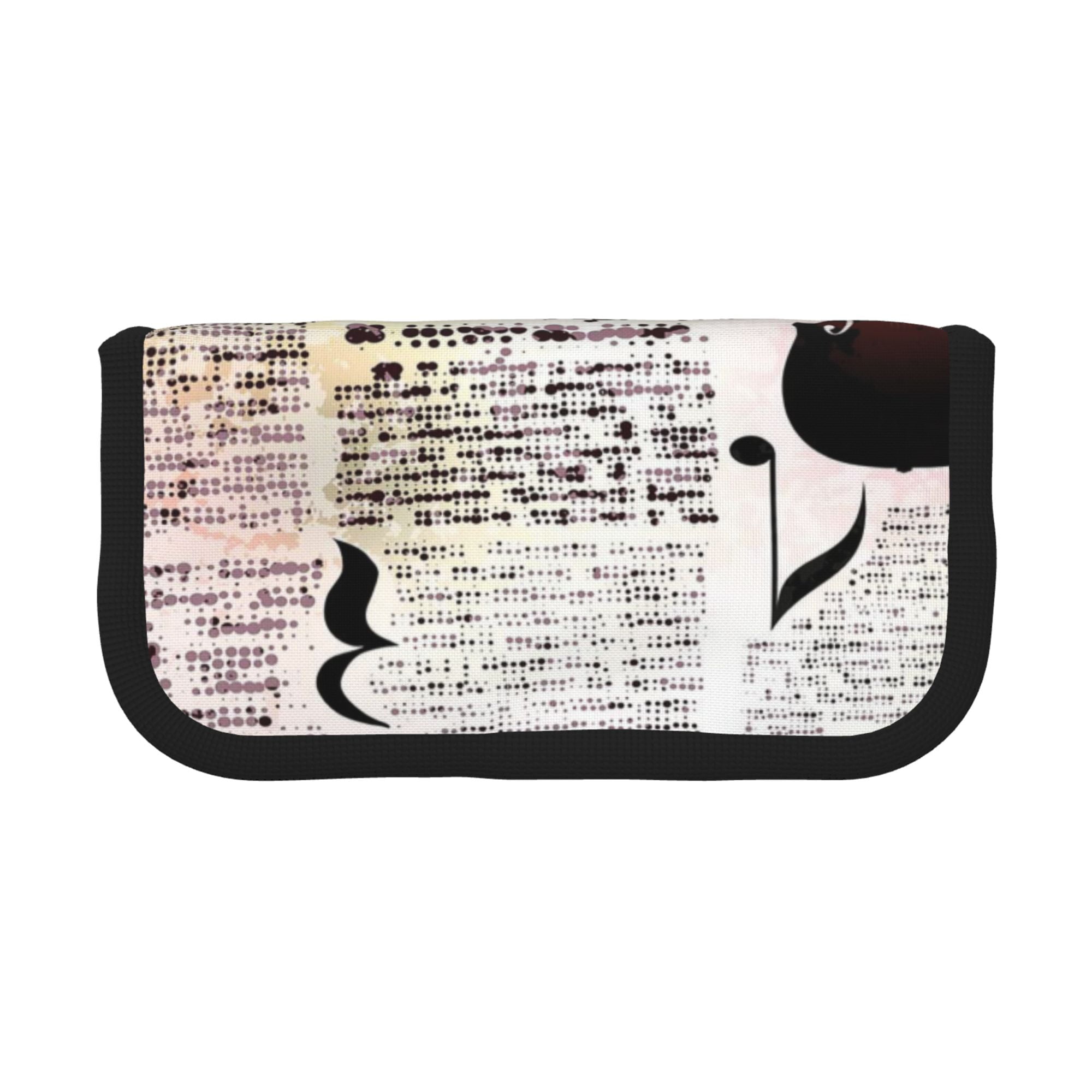 Canvas Pen Case Old Newspaper Decor, Classical Music Themed Instruments ...