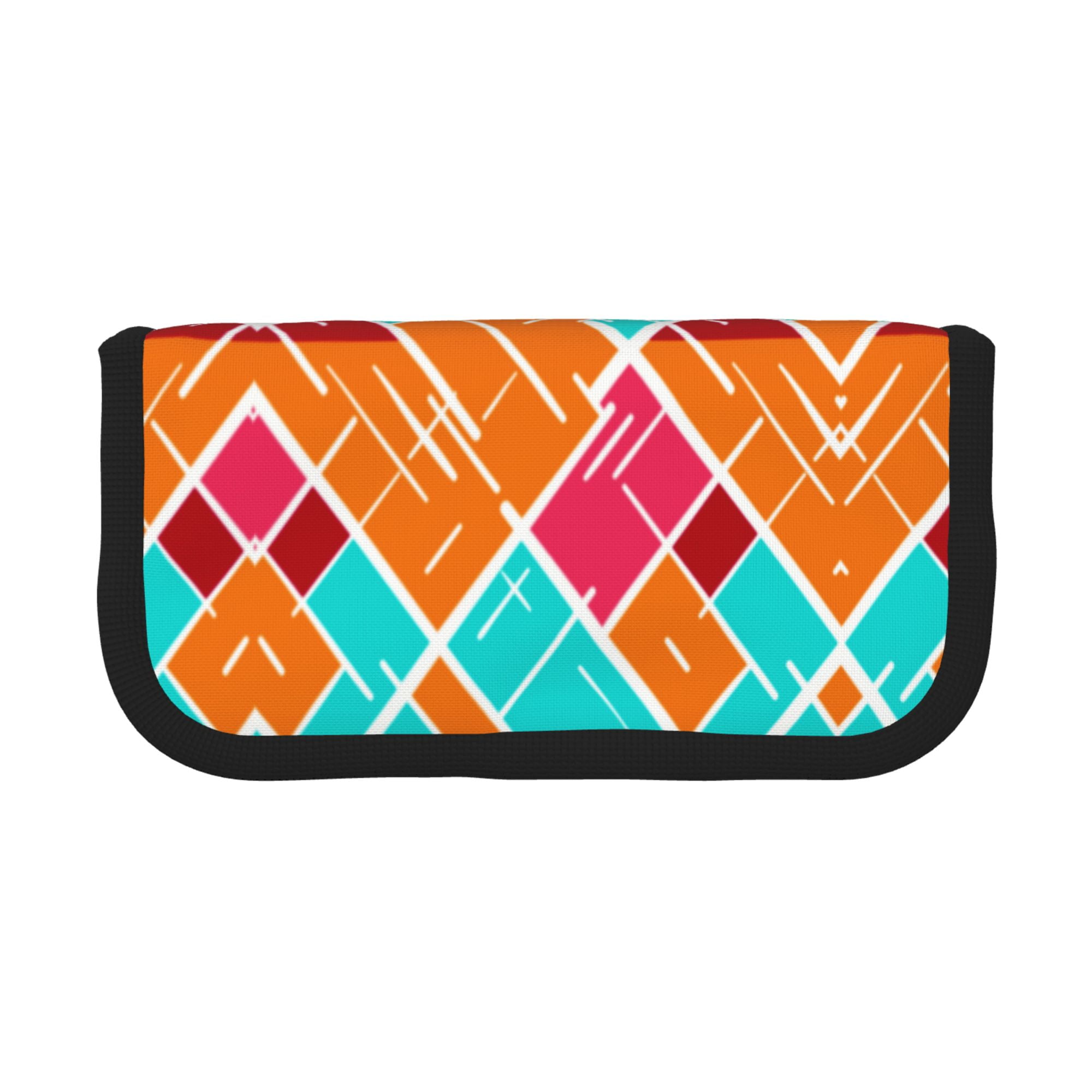 Canvas Pen Case Seamless Floral Pattern Background Large Capacity ...