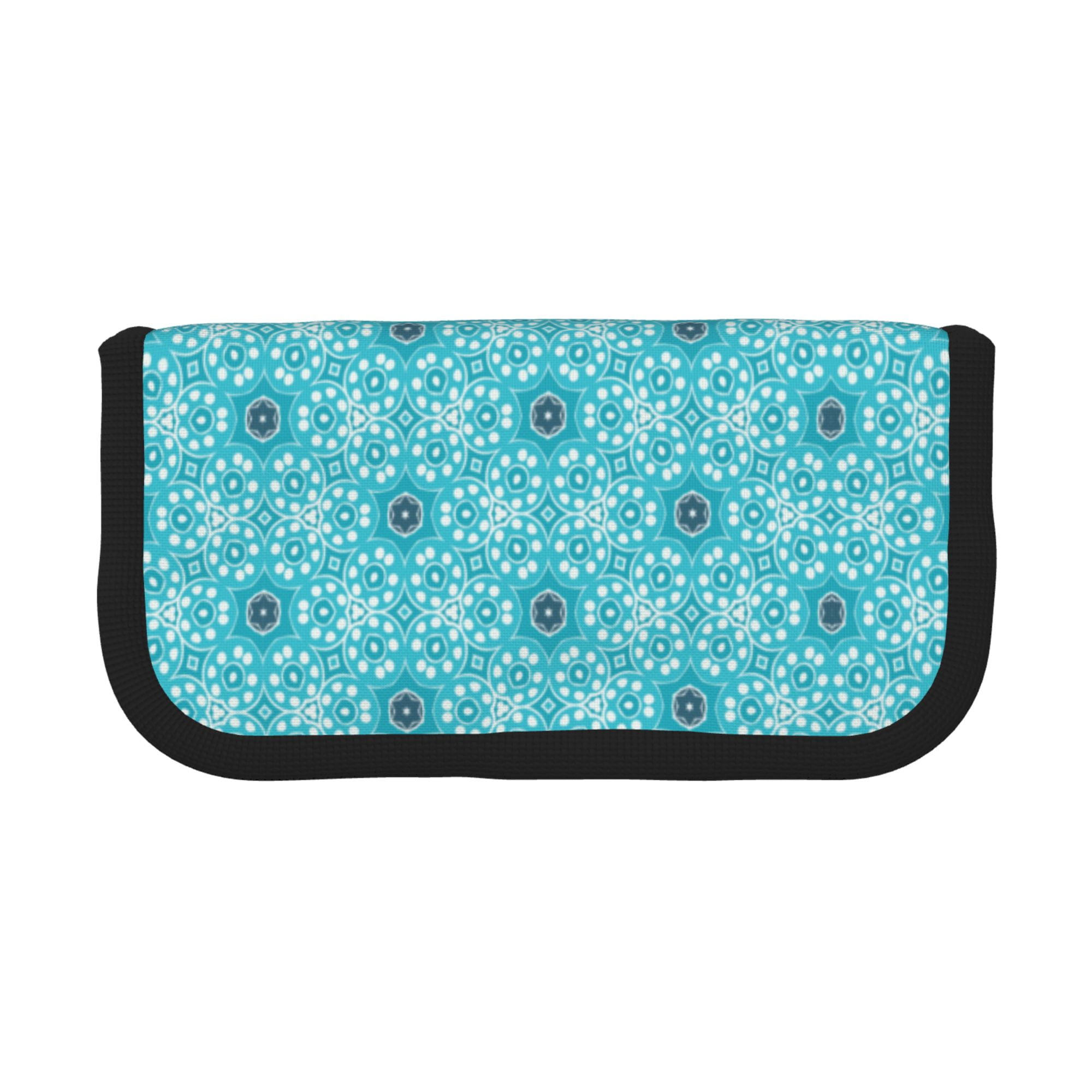 Canvas Pen Case Seamless Flower Pattern Large Capacity Pencil Pouch ...