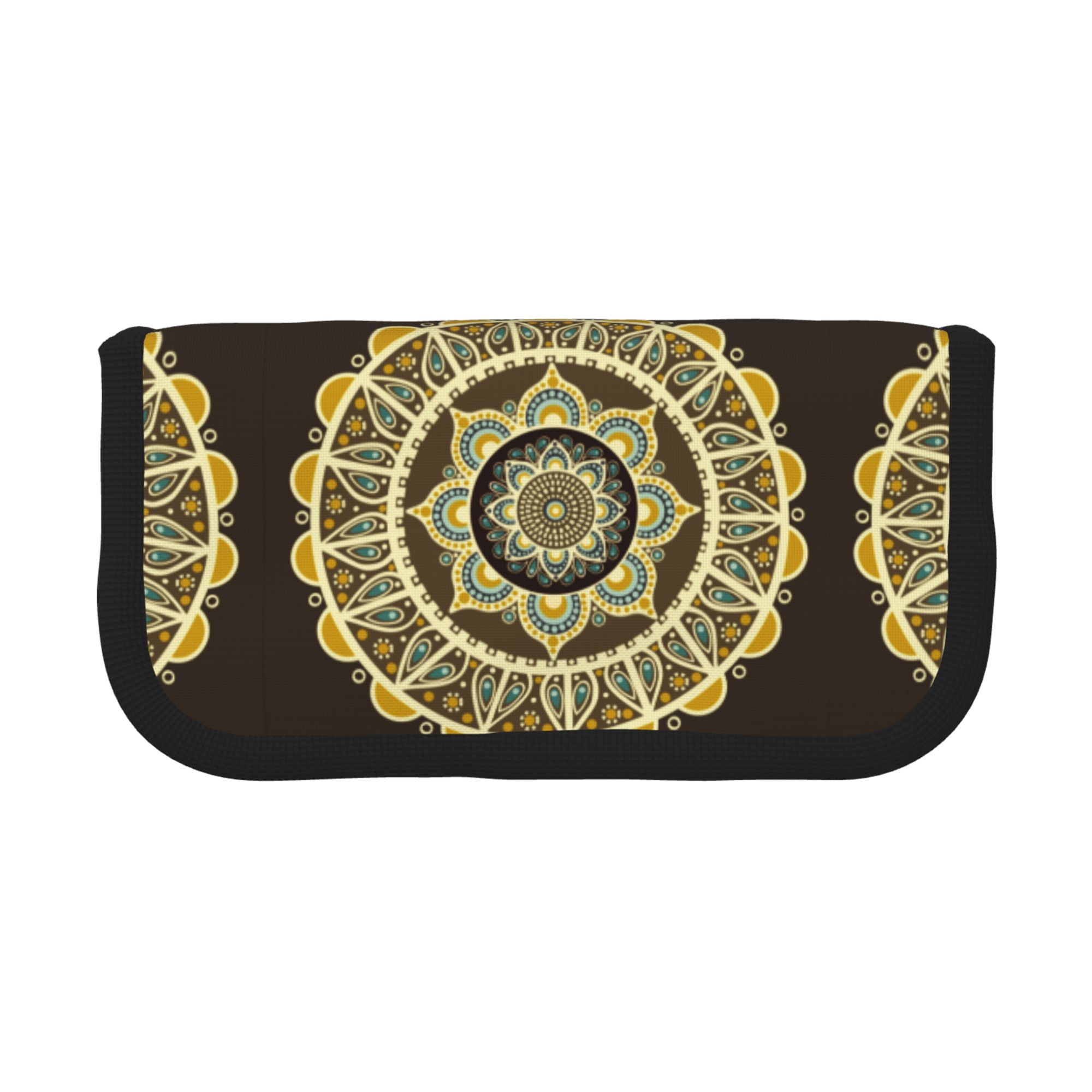 Canvas Pen Case Seamless Oriental Pattern Large Capacity Pencil Pouch ...