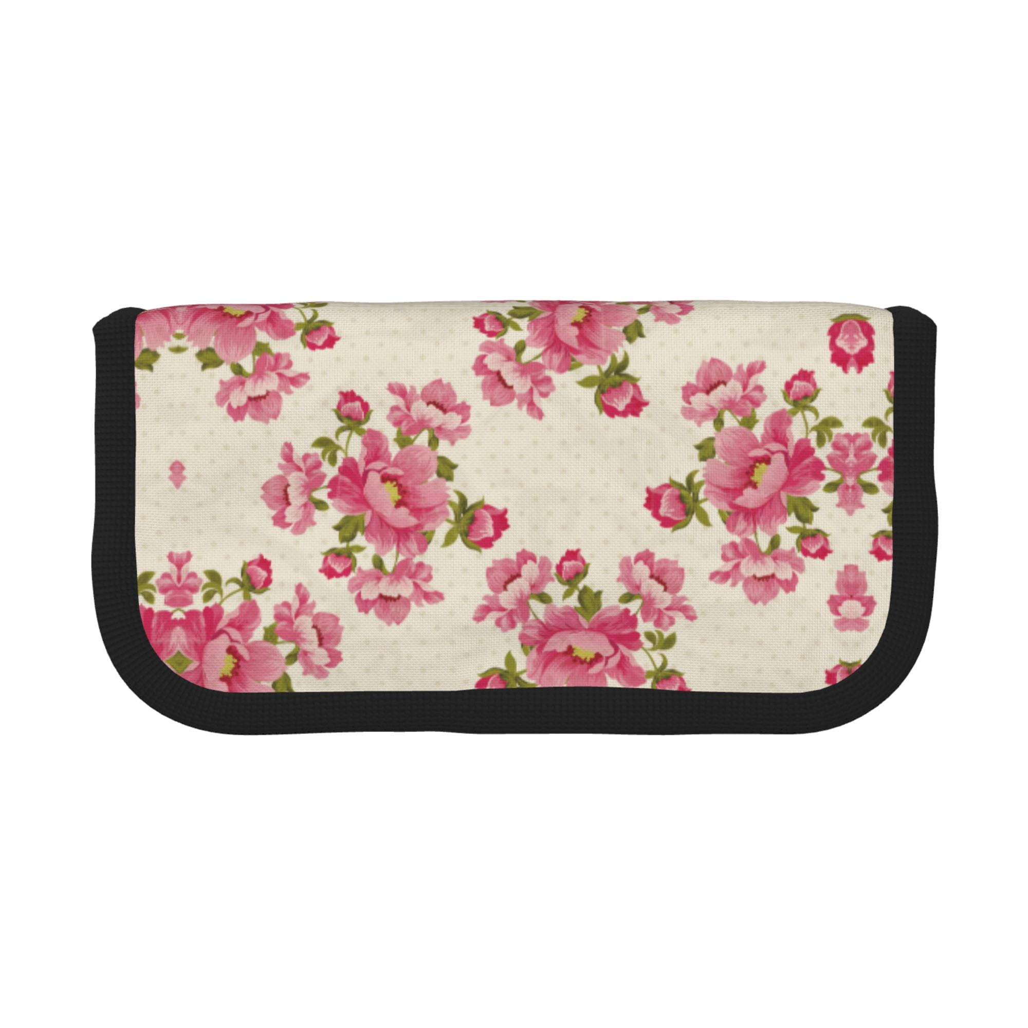 Canvas Pen Case Vintage Flower Pattern Large Capacity Pencil Pouch ...