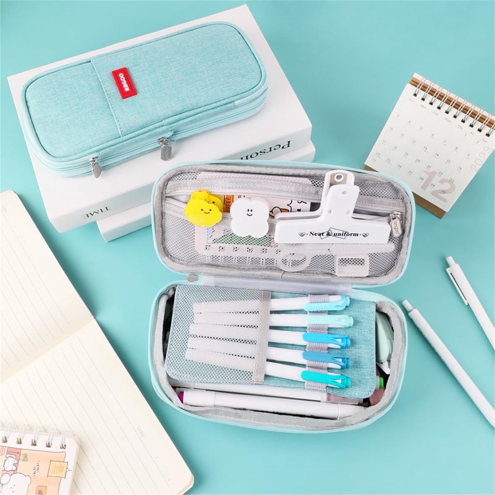Canvas Pencil Cases, Zipper Pencil Pouch Big Capacity Special Pencil ...