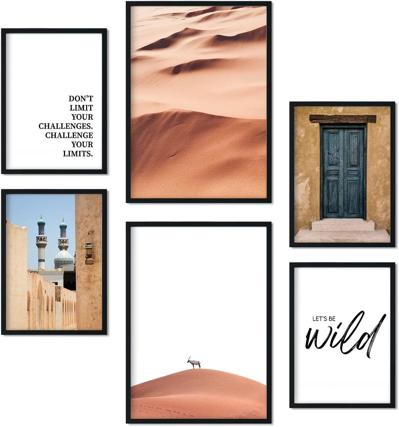 Canvas Poster Set of 6 Morocco Desert Posters - Wall Art Print ...