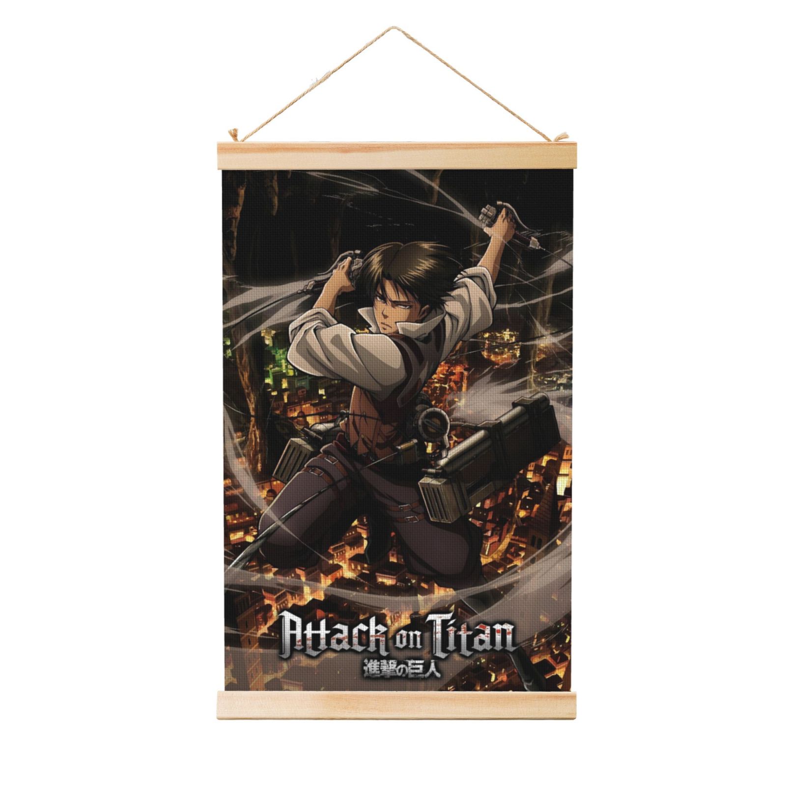 Canvas Poster Wall Artwork Attack on Titan Levi Ackerman Shaft Hanging ...