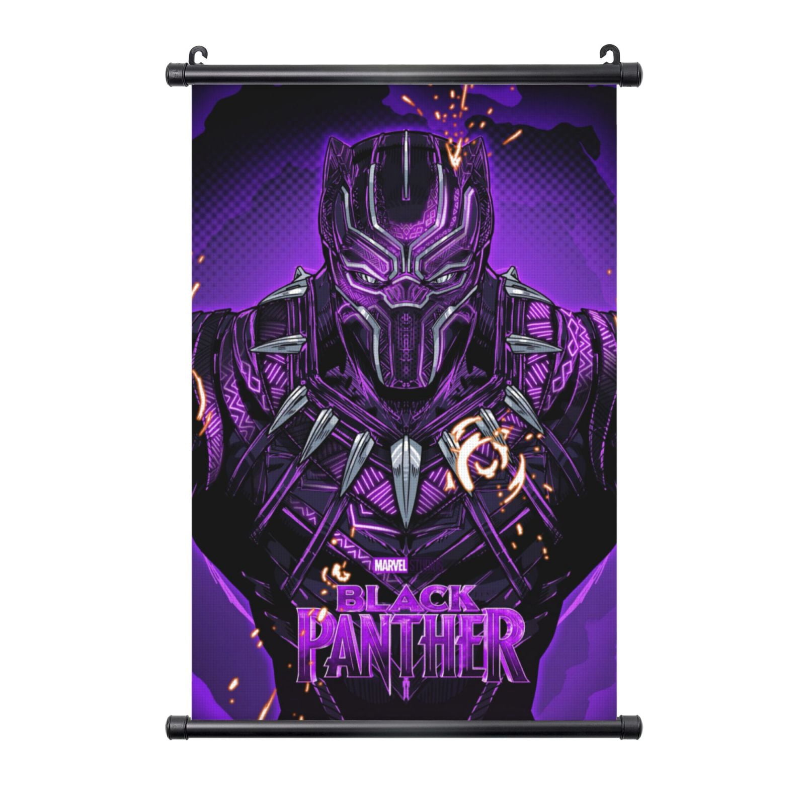 Canvas Poster Wall Artwork, Black Panther Shaft Hanging Banner With ...