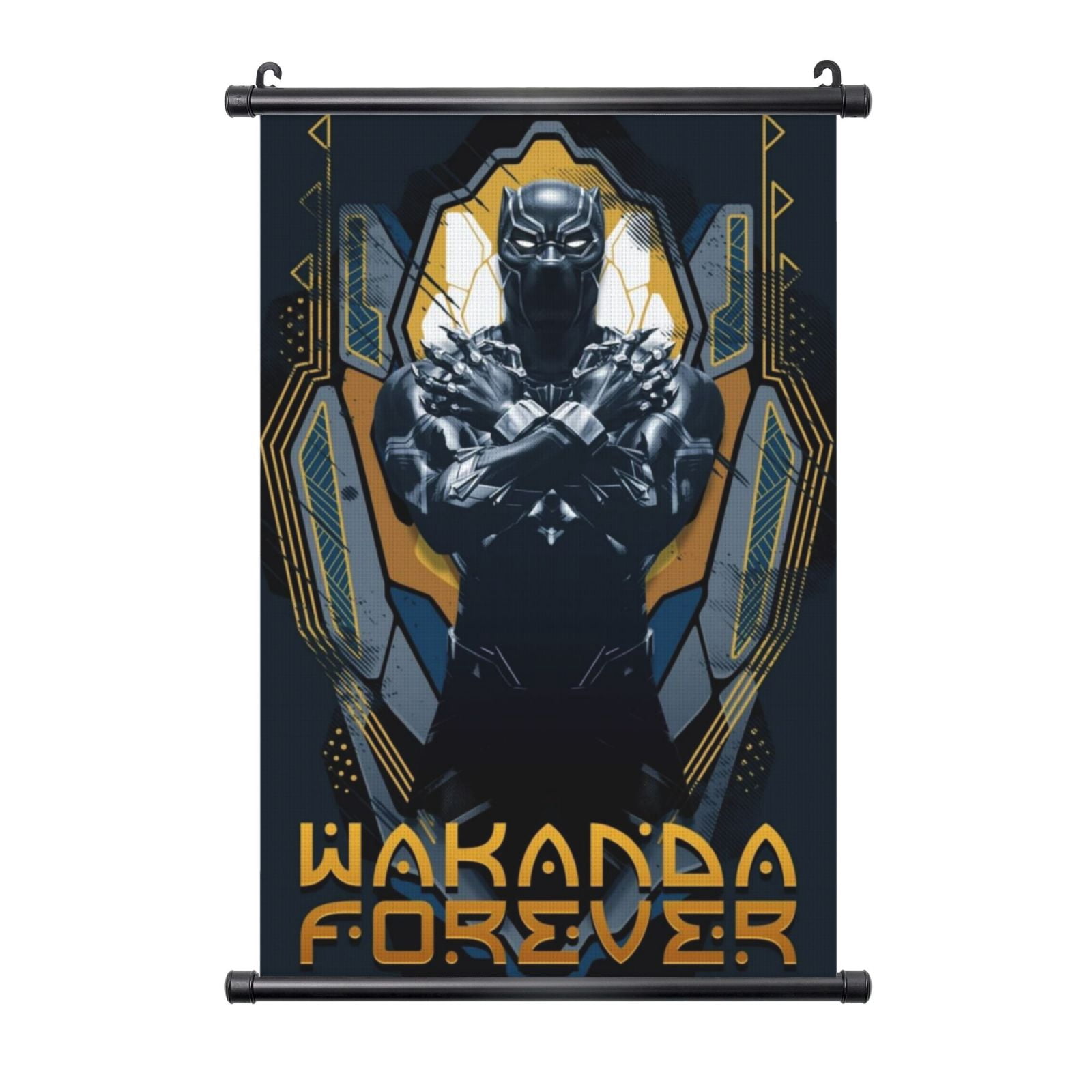 Canvas Poster Wall Artwork, Black Panther Shaft Hanging Banner With ...