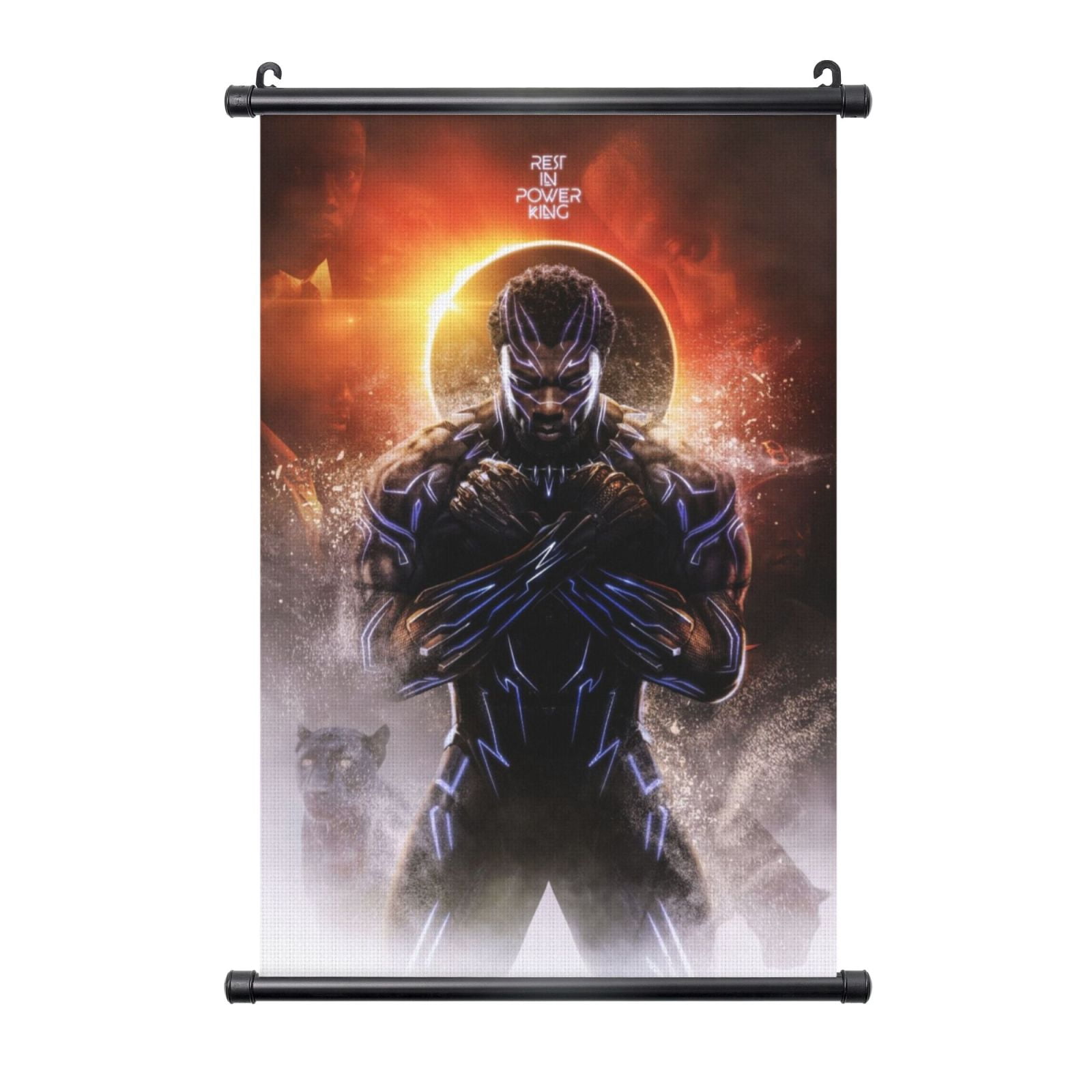 Canvas Poster Wall Artwork, Black Panther Shaft Hanging Banner With ...
