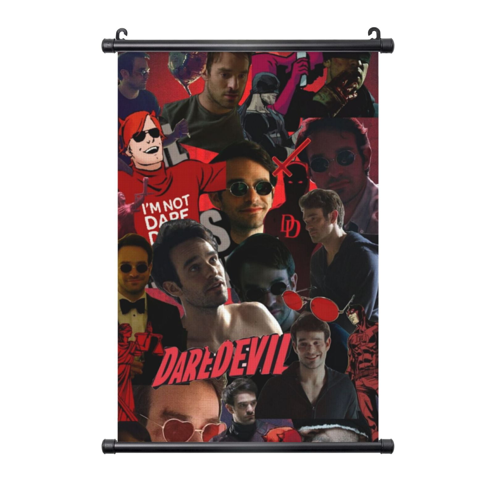 Canvas Poster Wall Artwork, Daredevil Shaft Hanging Banner With Frame ...