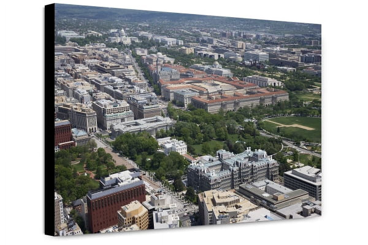 Canvas Print: Aerial View Of White House, Old Executive Office Building ...