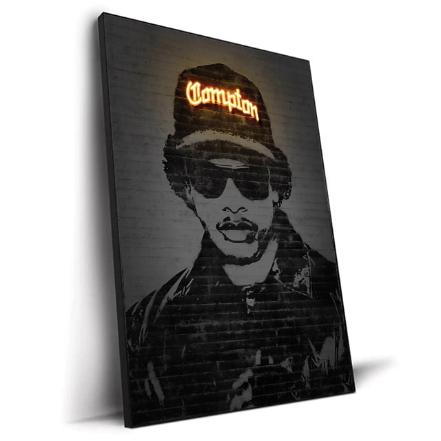Canvas Print Art Poster Abstract Neon Design Rapper Star Canvas ...