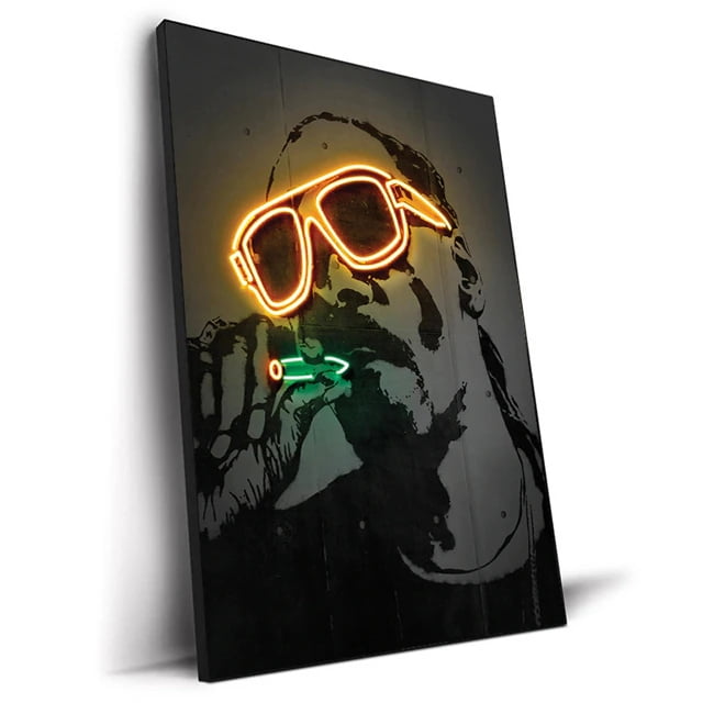 Canvas Print Art Poster Abstract Neon Design Rapper Star Canvas ...