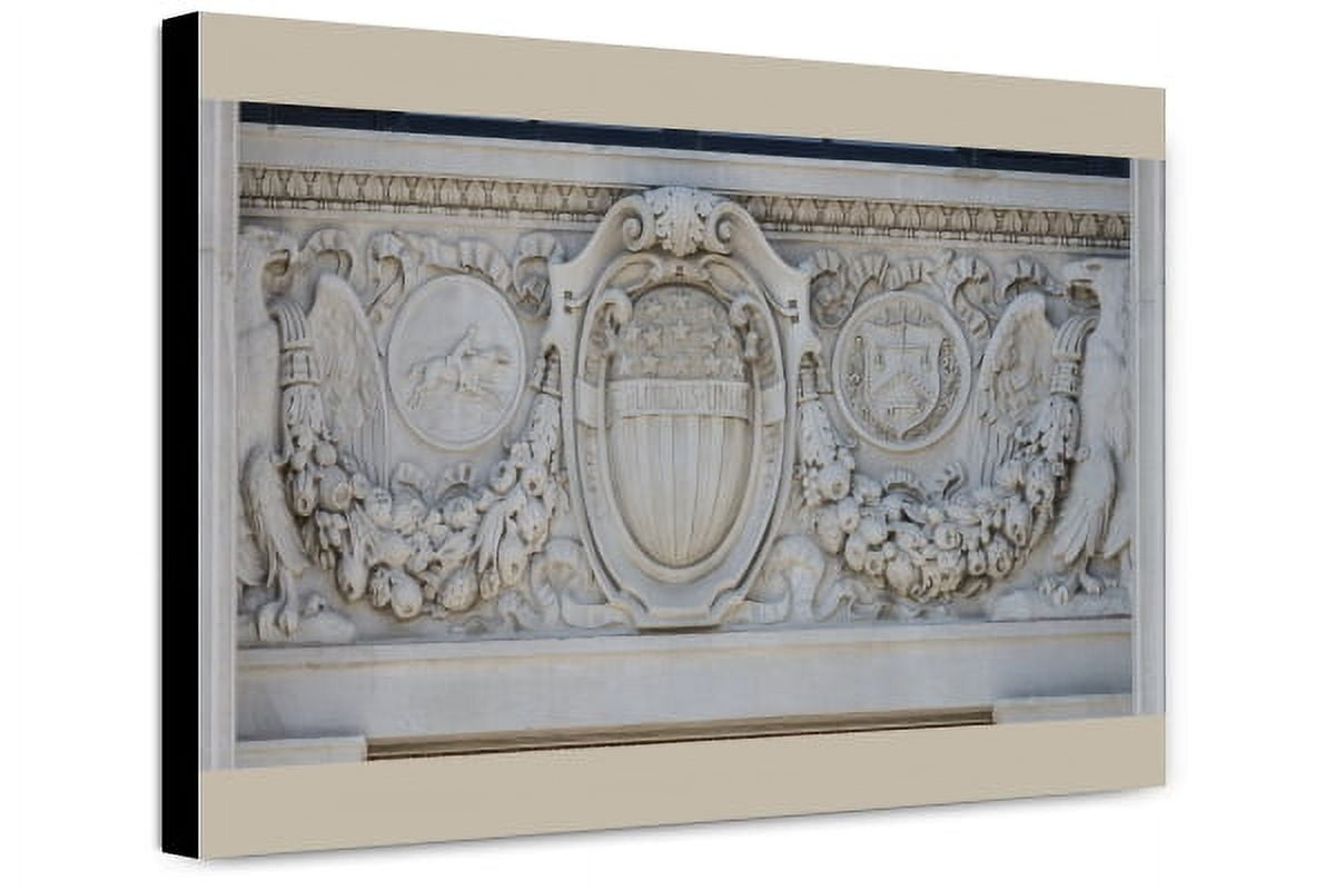 Canvas Print: Bas Relief At The Ed Edmondson Courthouse, Also Known As ...