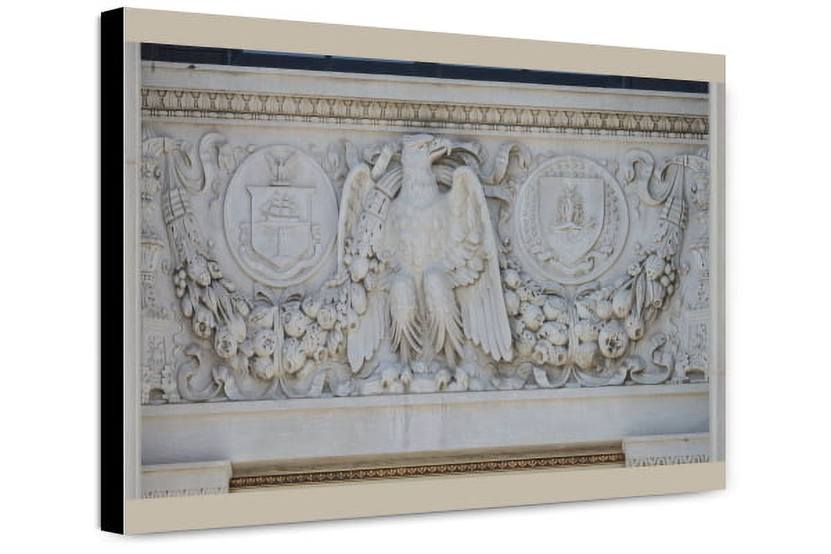 Canvas Print: Bas Relief At The Ed Edmondson Courthouse, Also Known As ...