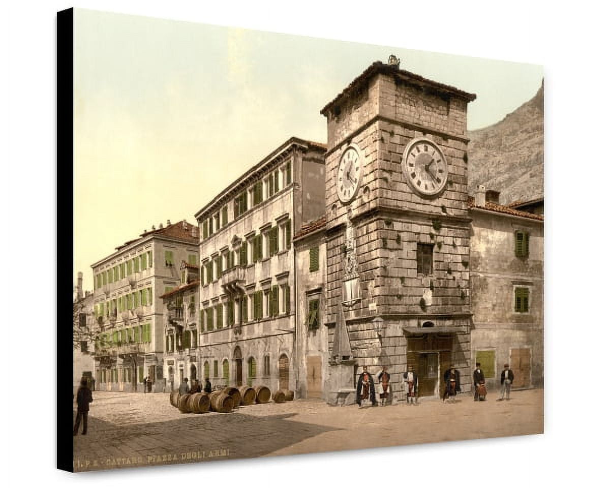 Canvas Print: Cattaro, Army Square, Dalmatia, Austro-Hungary, circa ...