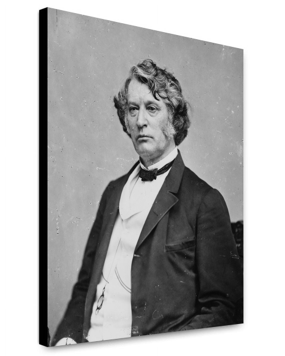 Canvas Print: Charles Sumner, Half-Length Portrait, Seated, Facing ...