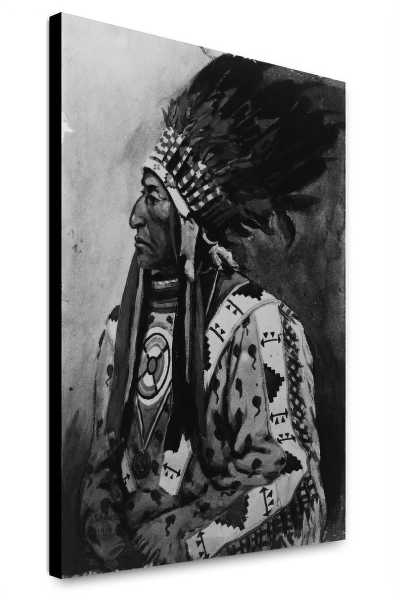 Canvas Print: Chief Big Moon, Half-Length Portrait, Facing Left, 1914 ...