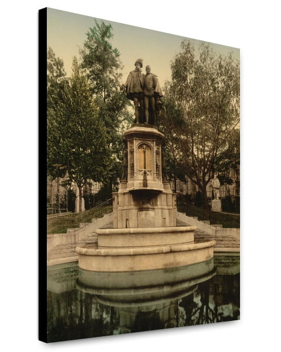 Canvas Print: Count Egmont And Horen (I.e, Hoorn), Monument, Brussels ...