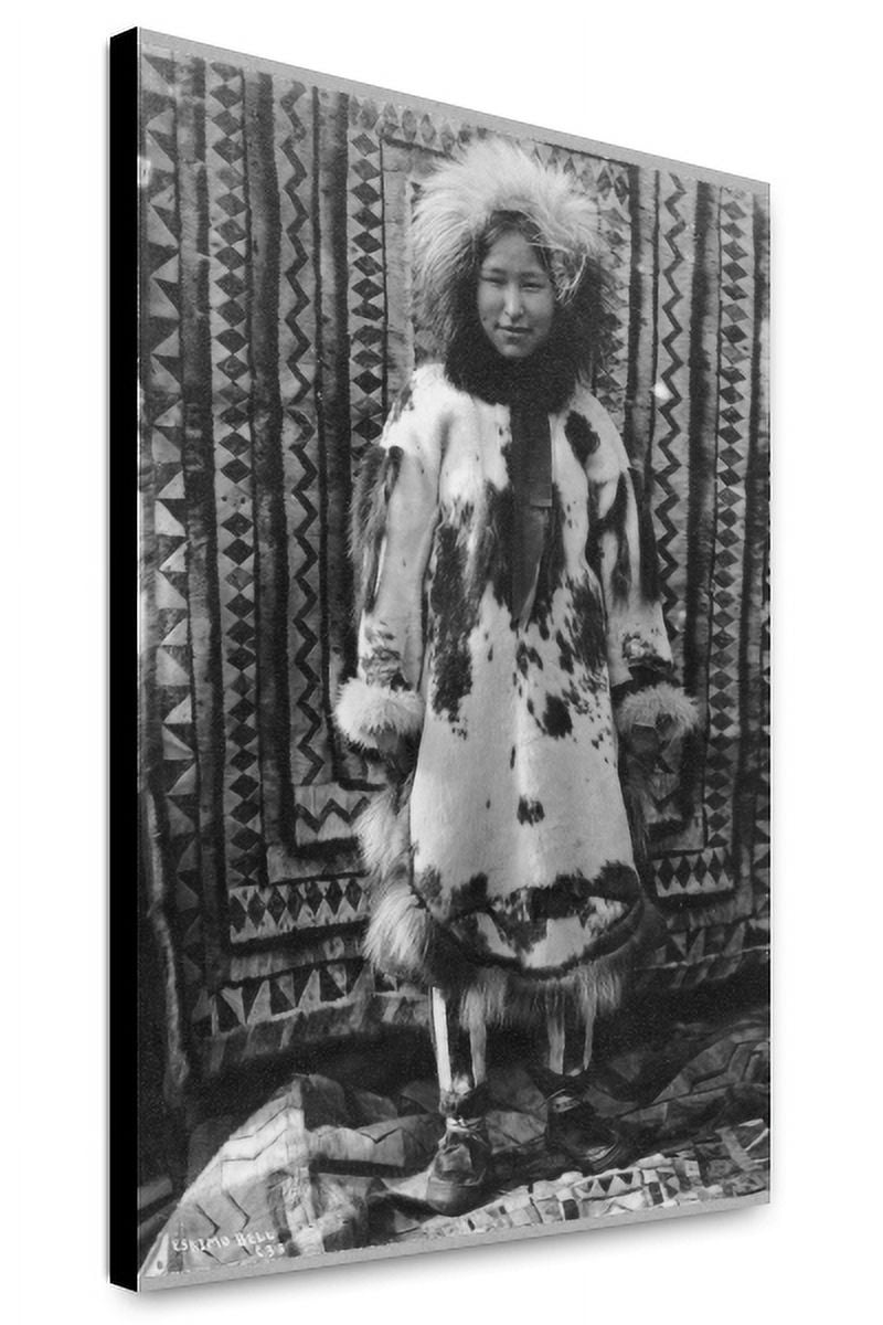 Canvas Print: Eskimo Girl Wearing Clothes Of All Fur, circa 1900 ...