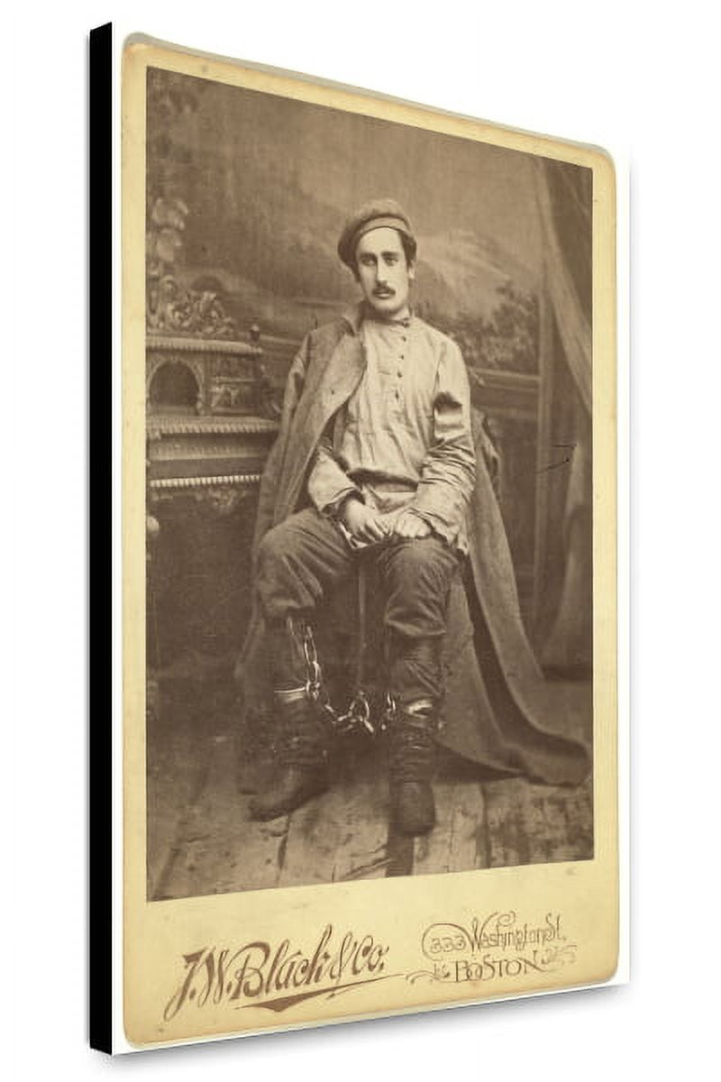 Canvas Print: Full-Length Portrait Of A Man In Convict Clothing And Leg ...