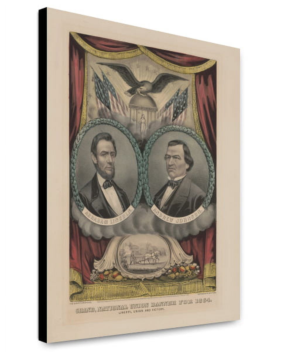 Canvas Print: Grand National Union Banner For 1864. Liberty, Union And ...