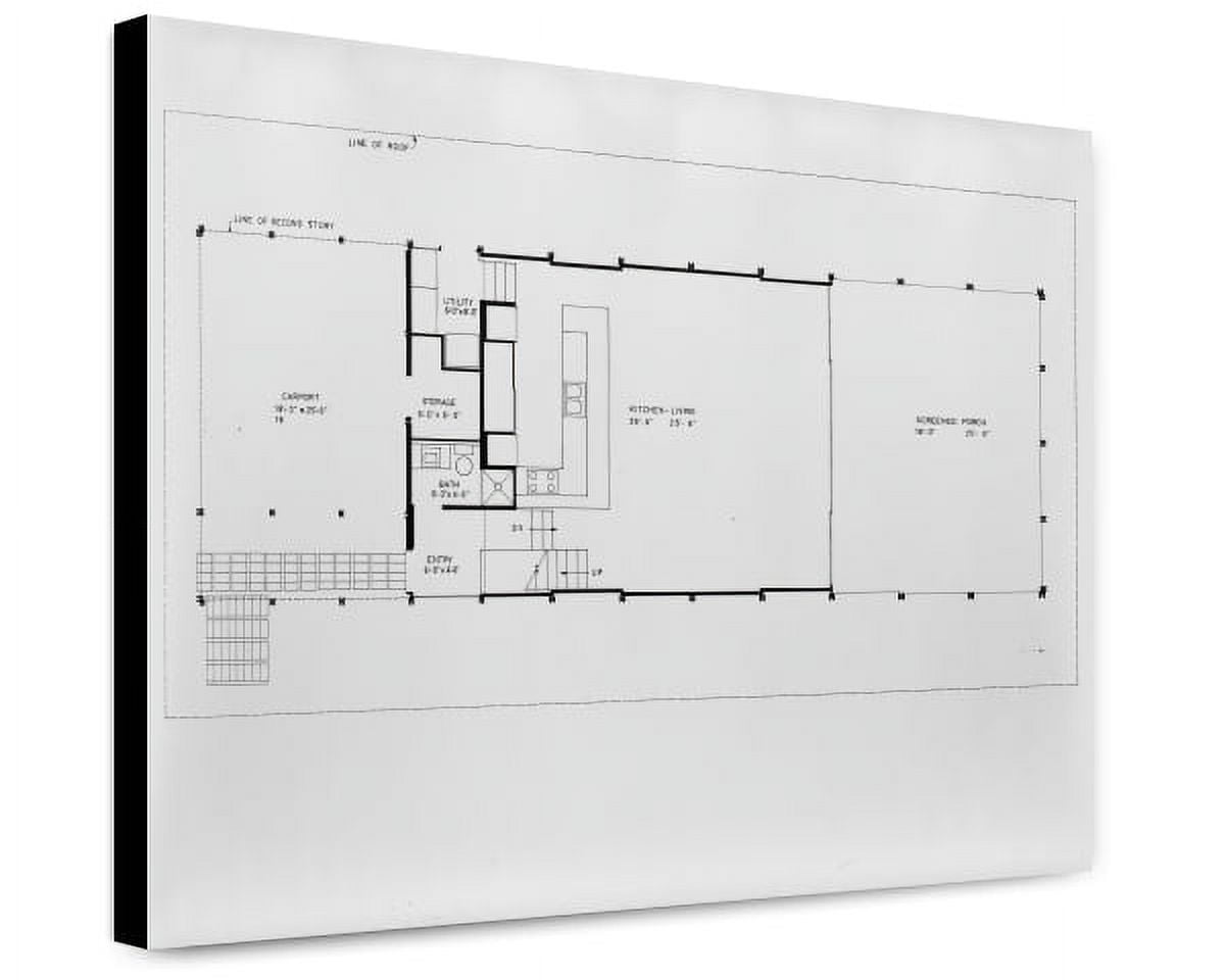 Canvas Print: Harkavy Residence, Lido Shores, Florida. First Floor ...