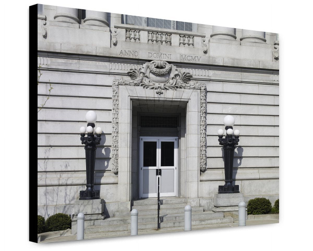 Canvas Print: Historic Courthouse Front Door, Federal Building And U.S ...