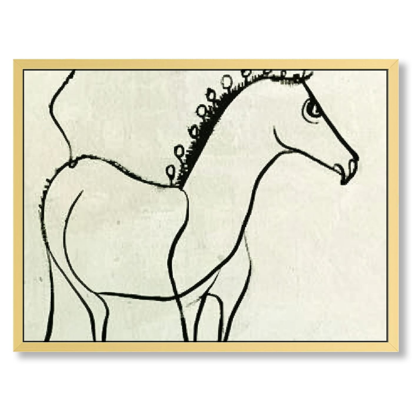 Canvas Print,Horse Line Drawing Wall Art,Abstract Poster,Classic Art ...