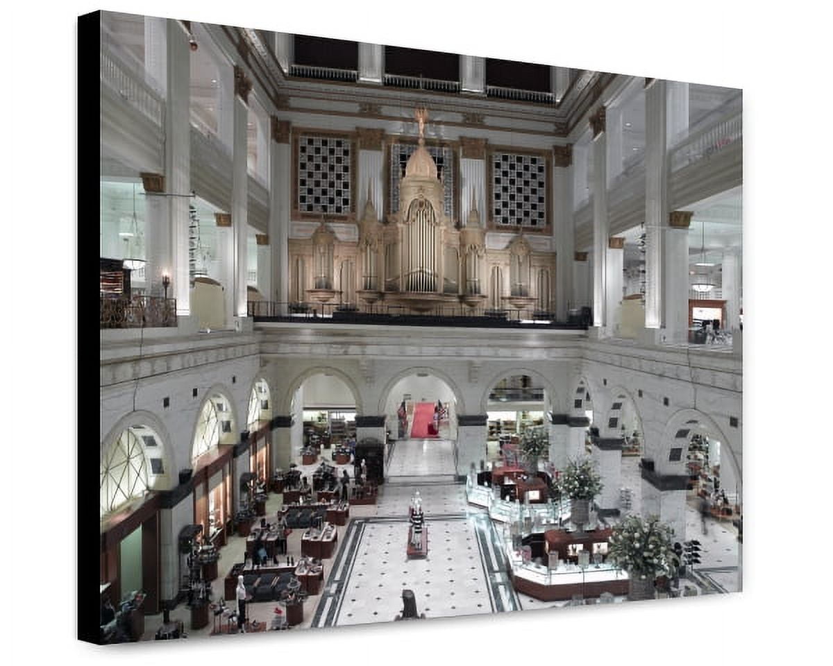 Canvas Print: Interior With Historic Organ, Wanamaker's Department ...