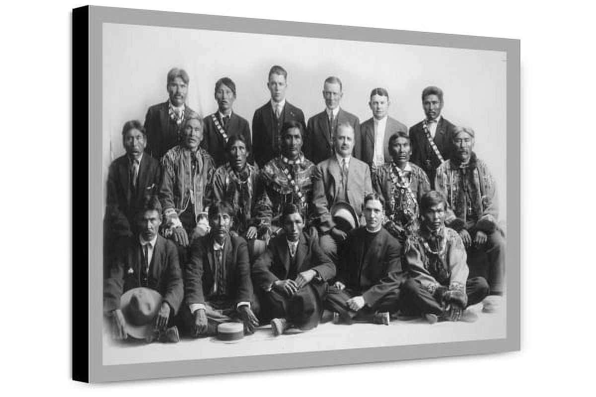 Canvas Print: Judge James Wickersham In Council With Indian Chiefs ...